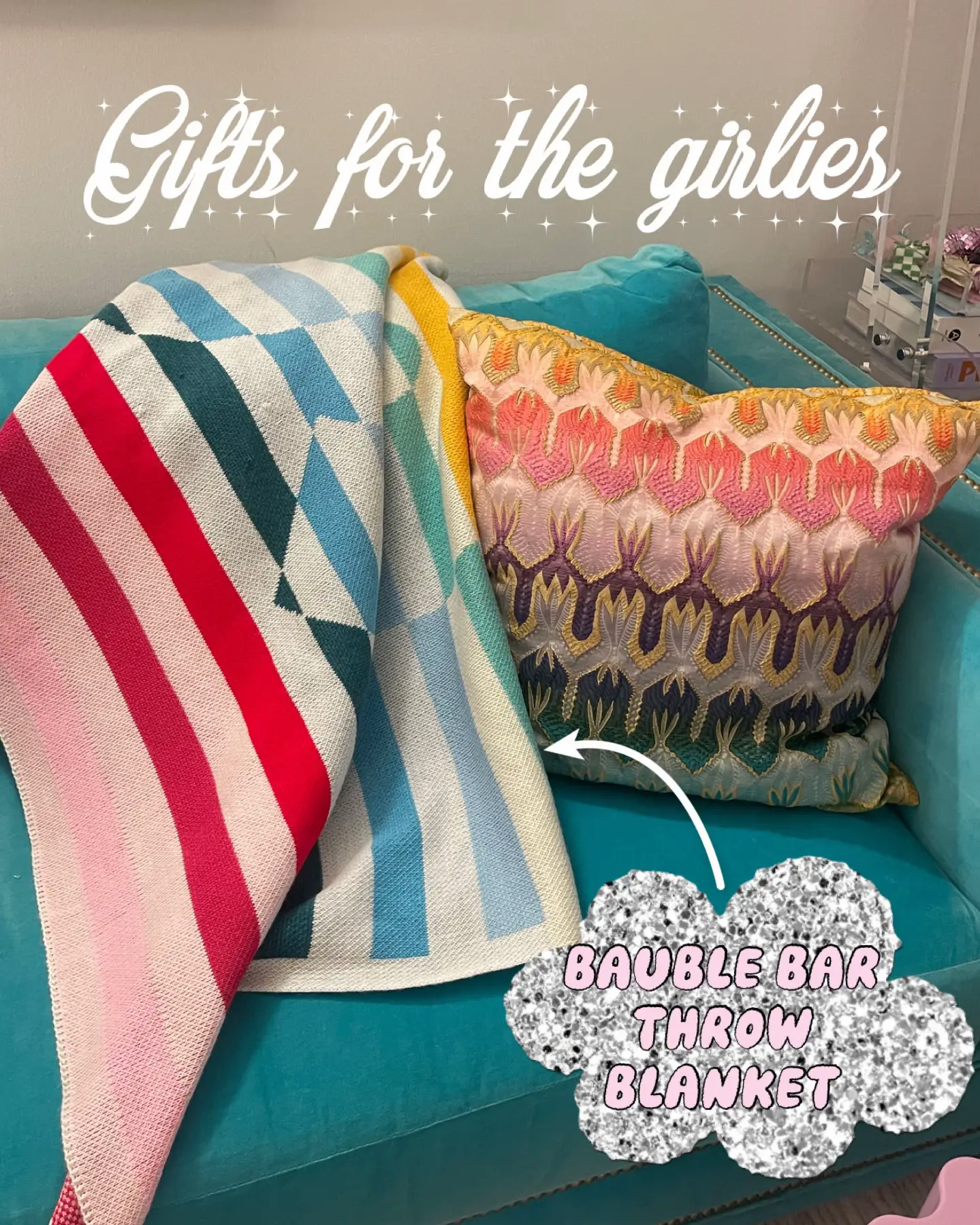 Gifts for the girlies: Bauble Bar throw blankets! | Gallery posted by Sydney Chase | Lemon8