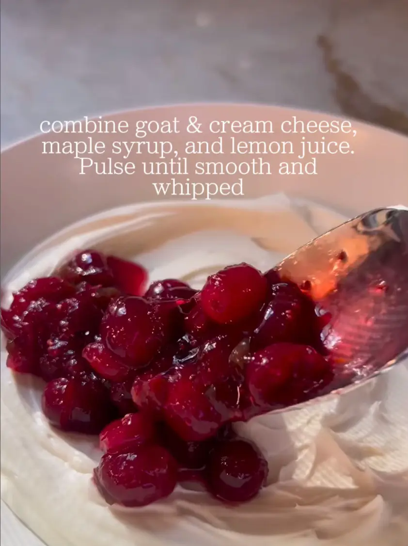 WHIPPED GOAT CHEESE with SPICY CRANBERRY SAUCE | Gallery posted by Cheesegal | Lemon8