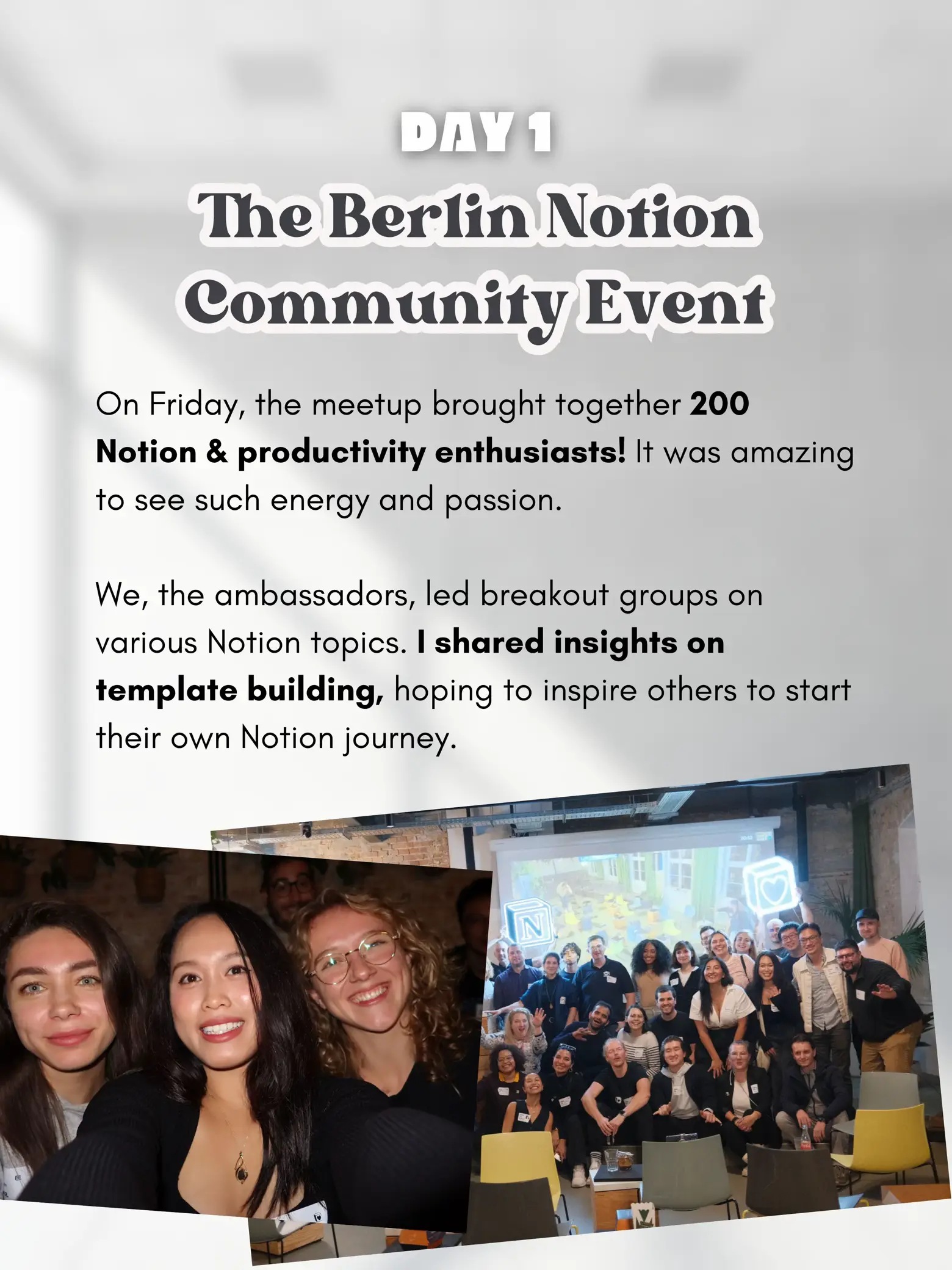 Come with me to a Notion Community Event in Berlin | Gallery posted by Theresa Notion | Lemon8
