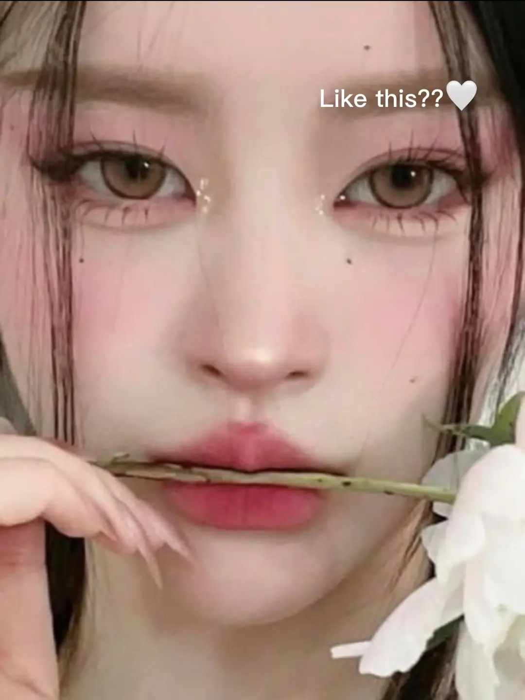 Douyin style makeup on darker features | Video published by ...