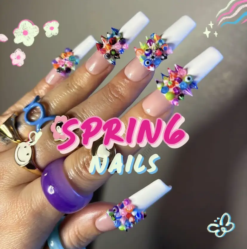 A cute set of Spring Nails 💅🏾 | Gallery posted by VINTAGE Barbie | Lemon8