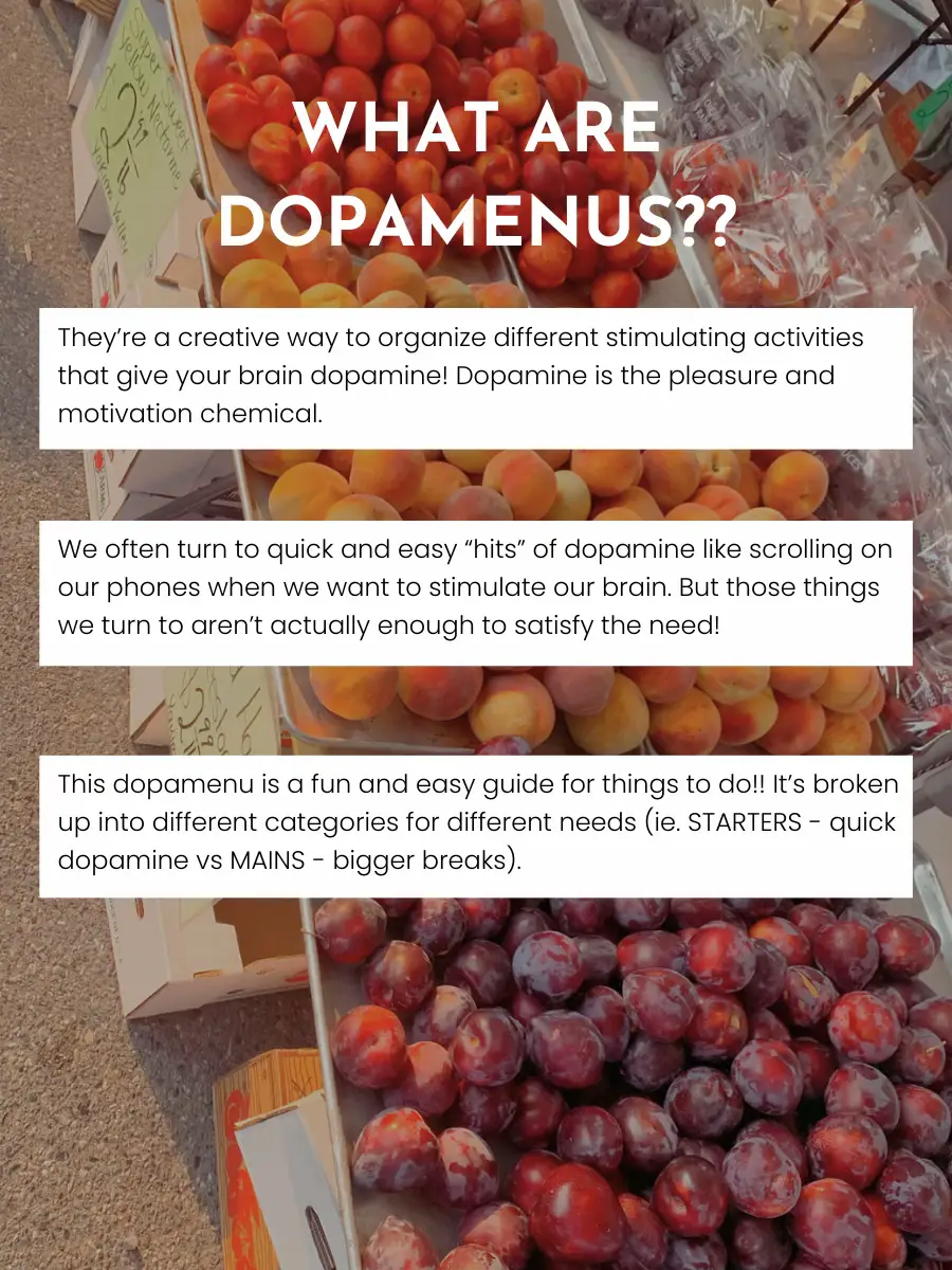Dopamenu for stimulating your brain!! ⭐ | Gallery posted by Sarah Jolie ...