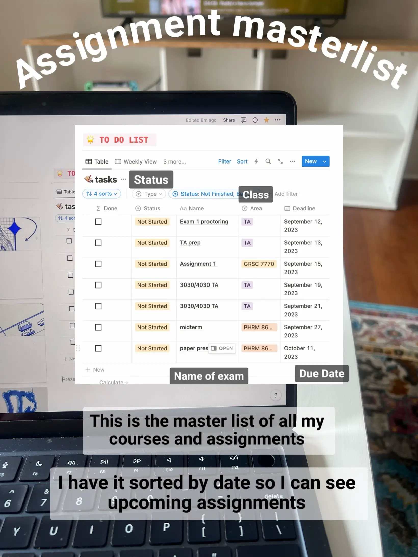 How I track my assignments with Notion | Gallery posted by jennologist ...