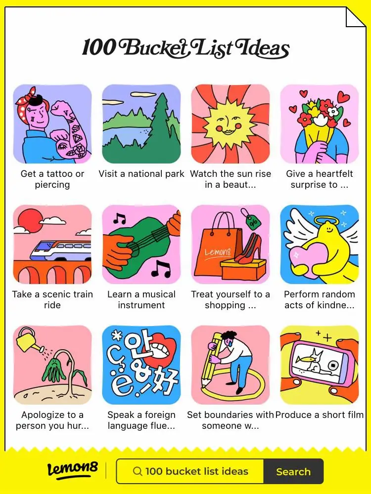 Check out 100 Bucket List Ideas! | Gallery posted by amoiur | Lemon8