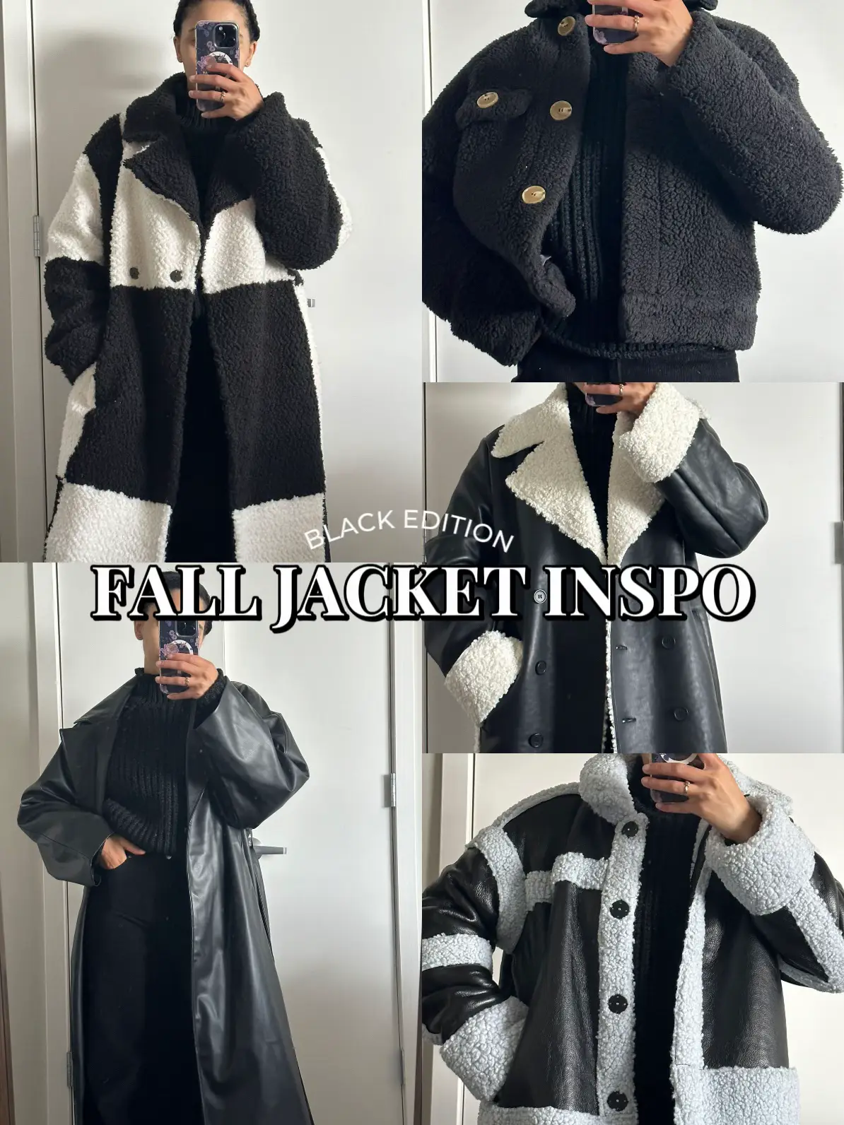 fall jacket inspo 🖤 | แกลเลอรีที่โพสต์โดย kio💕 | Lemon8