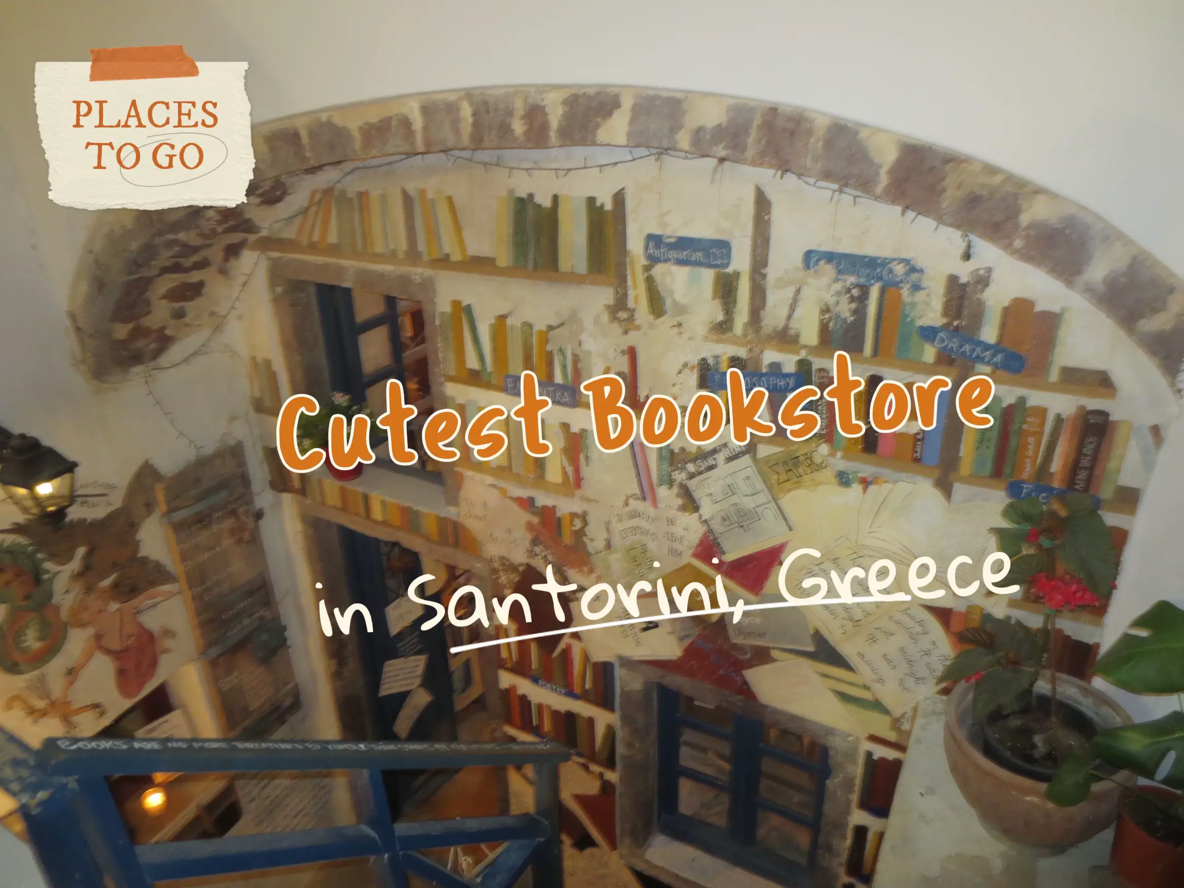 Cutest Bookstore • Santorini Greece | Gallery posted by bridget | Lemon8