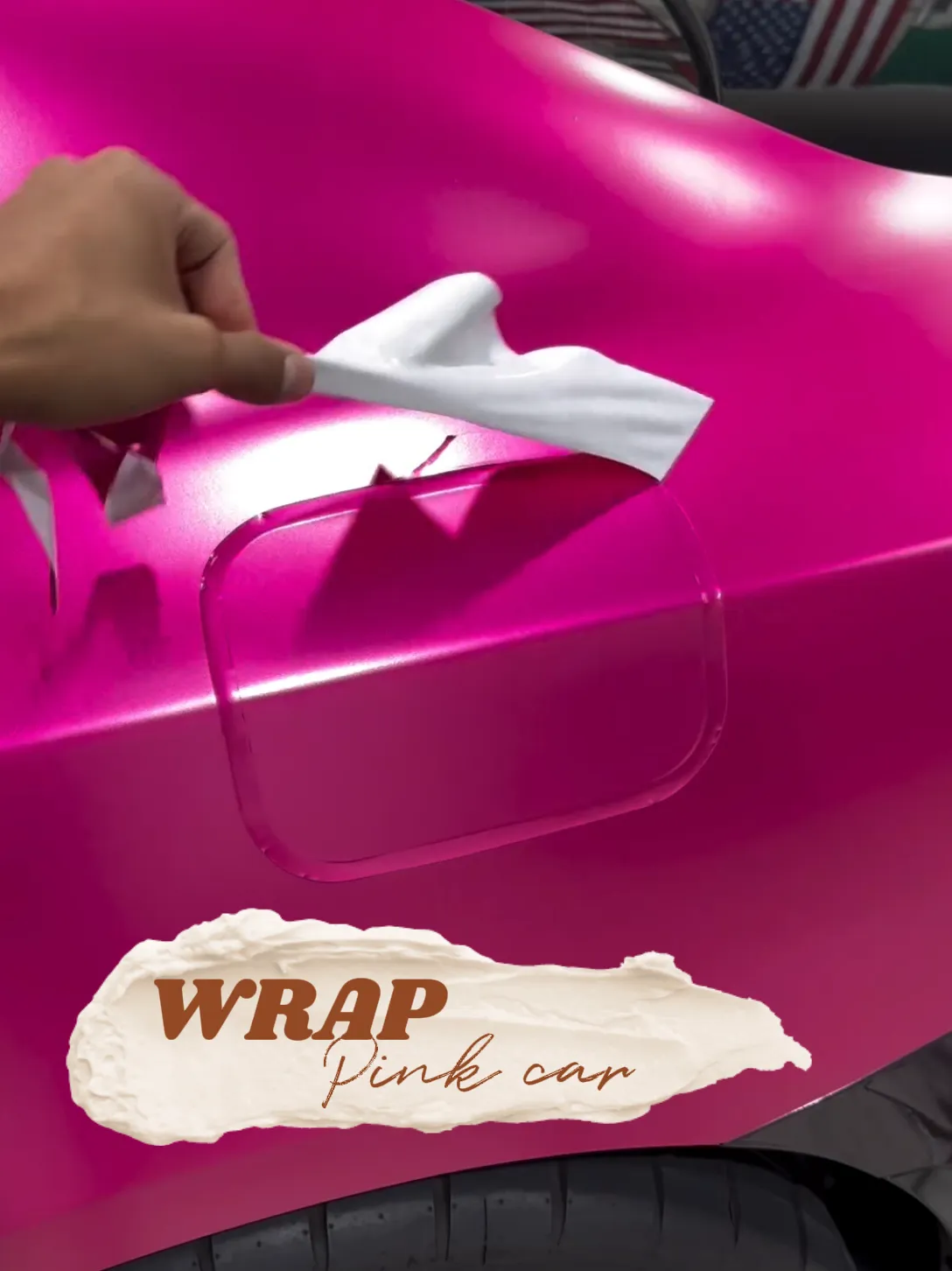 Pink wrap car transformation. | Video published by Super Cars | Lemon8