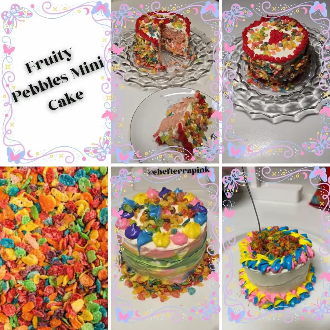 Fruity Pebbles Mini Cakes 🍰 | Gallery posted by Chef Terra Pink | Lemon8