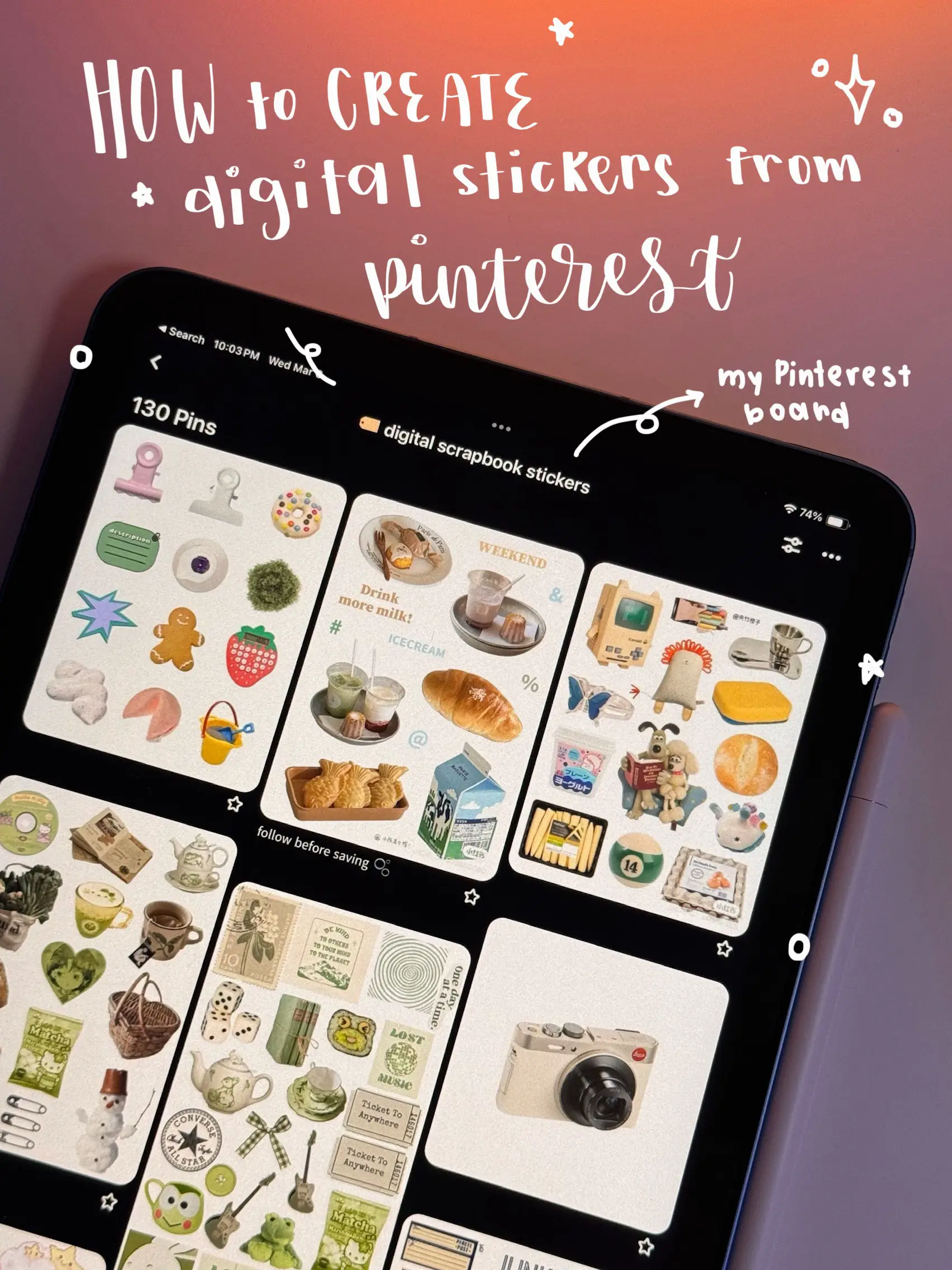 How to create digital stickers from Pinterest 🖌️ | Gallery posted by ...