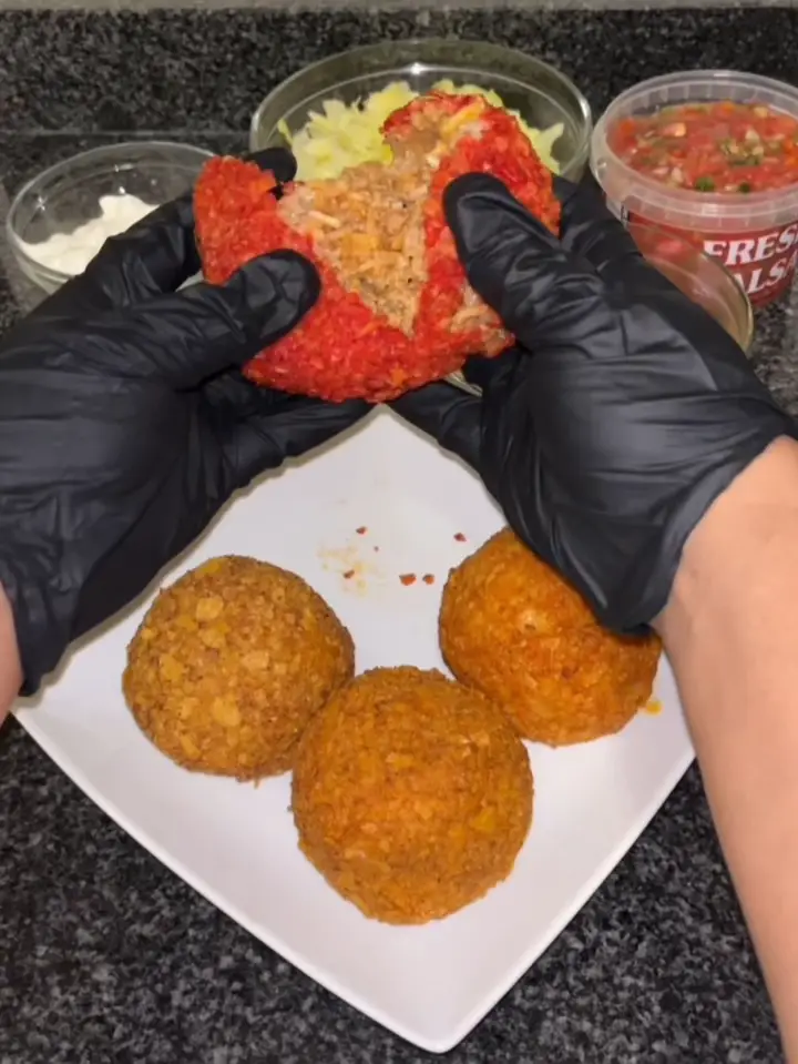 Loaded taco fried balls | Video published by Sensationaltiya | Lemon8