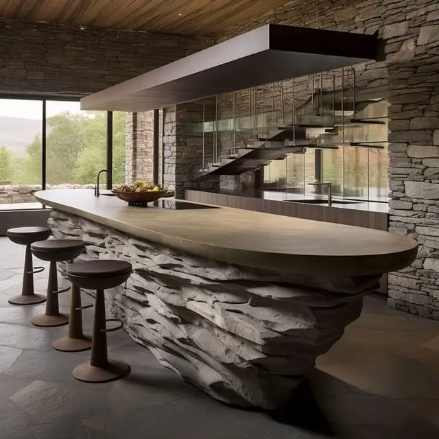 Stone Kitchen Island | แกลเลอรีที่โพสต์โดย 🏡HousingInfo | Lemon8