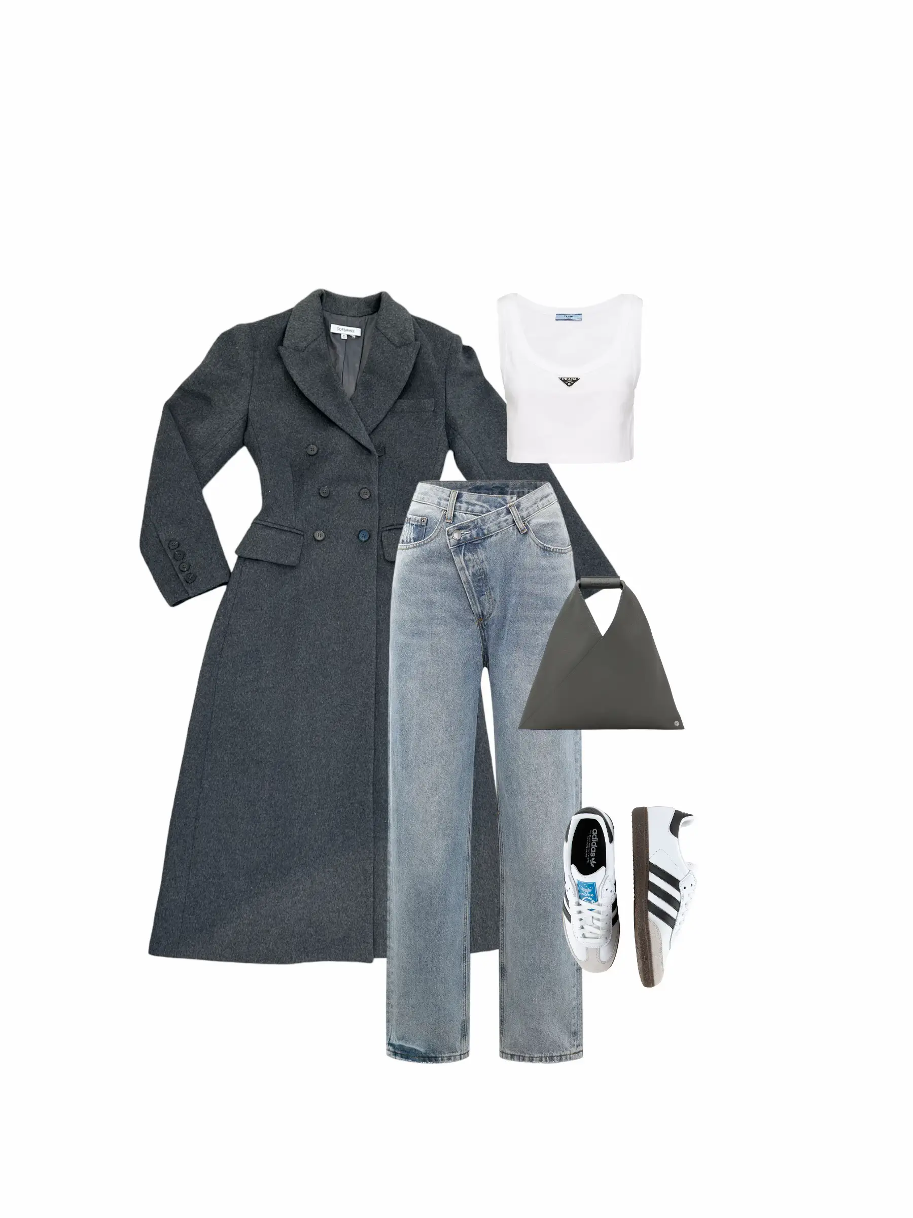 Fall maxi wool hourglass coat denim outfit inspo | Gallery posted by ...