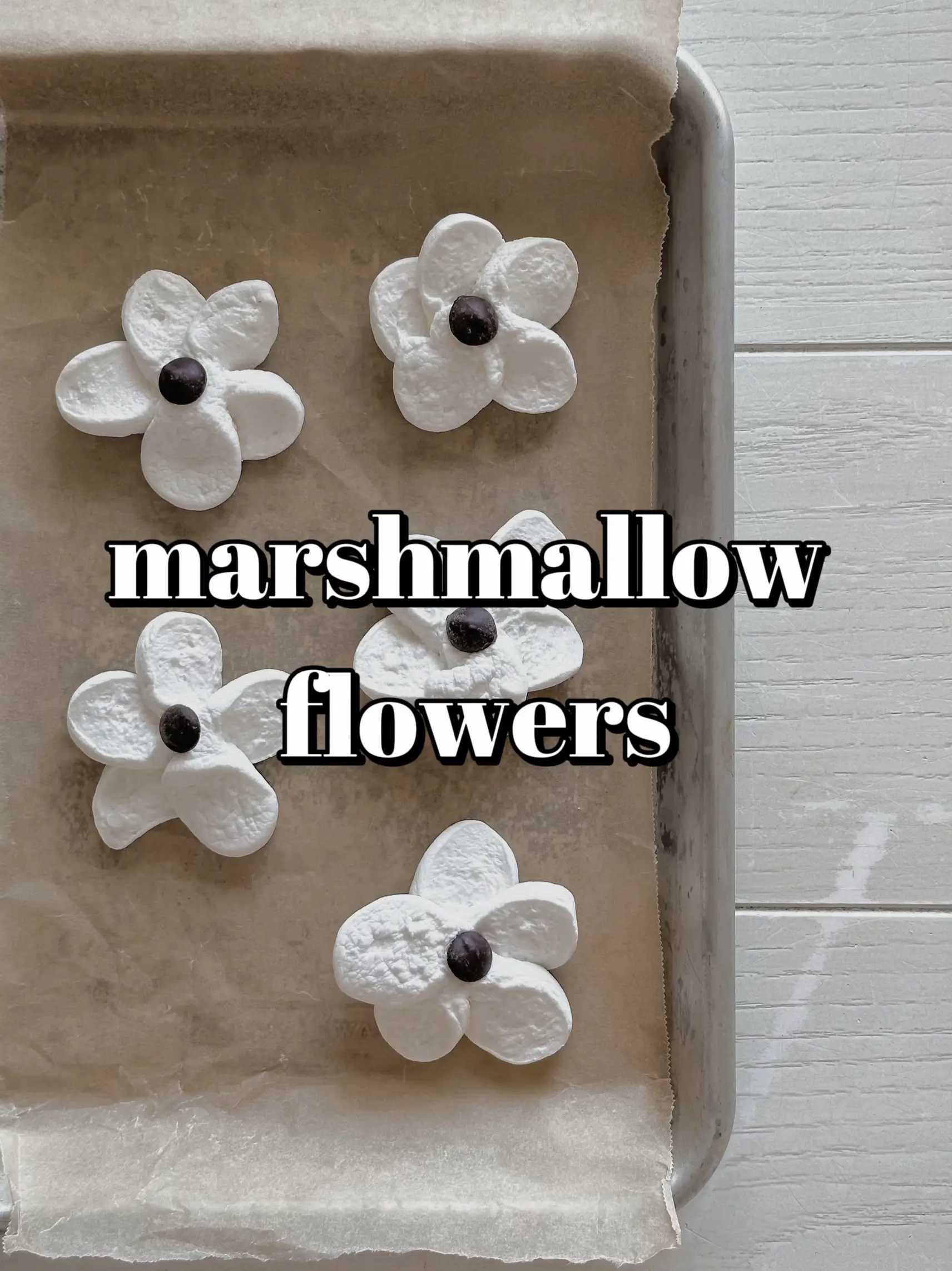 marshmallow flowers | Video published by katie lopynski | Lemon8