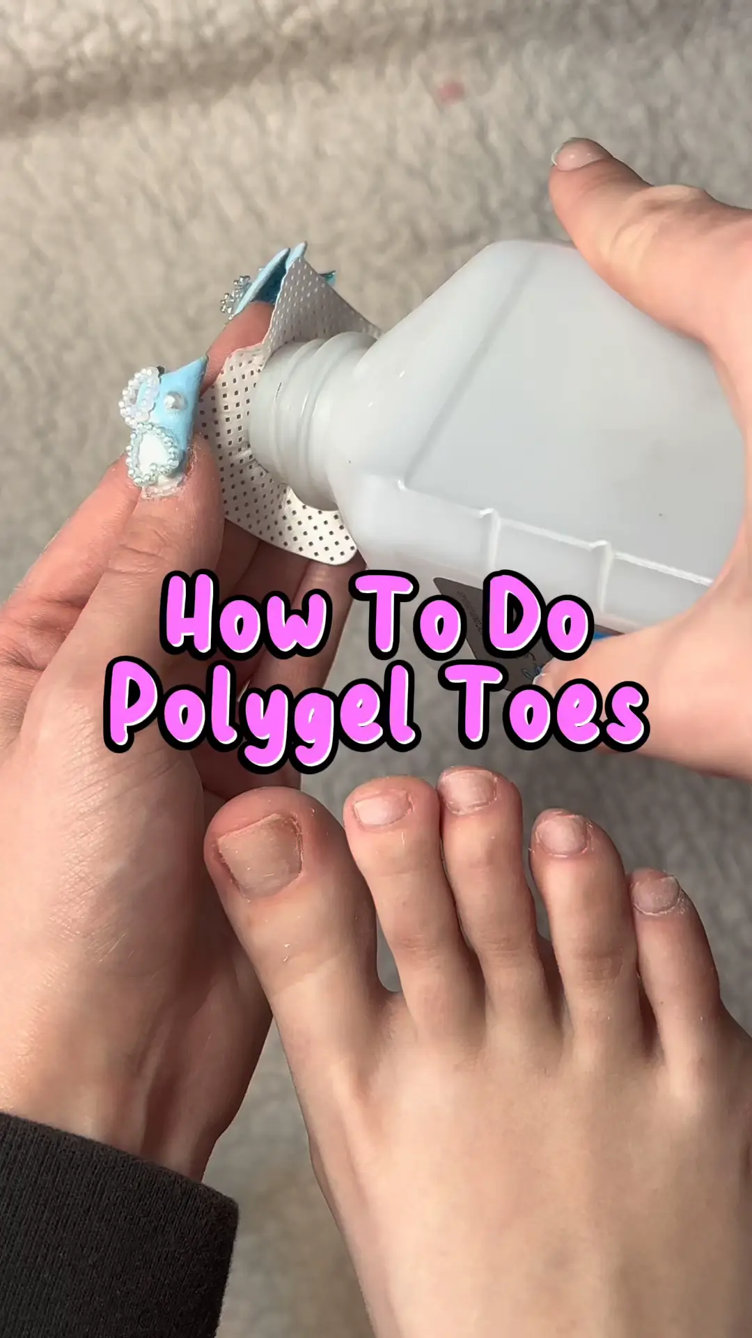 How to do Polygel Toes 💕 | Video published by Rachael Destiny | Lemon8